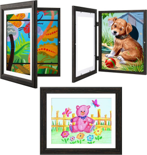 Kids Art Frames - Retro Black, 8.5x11 With Mat and 10x12.5 Without ...